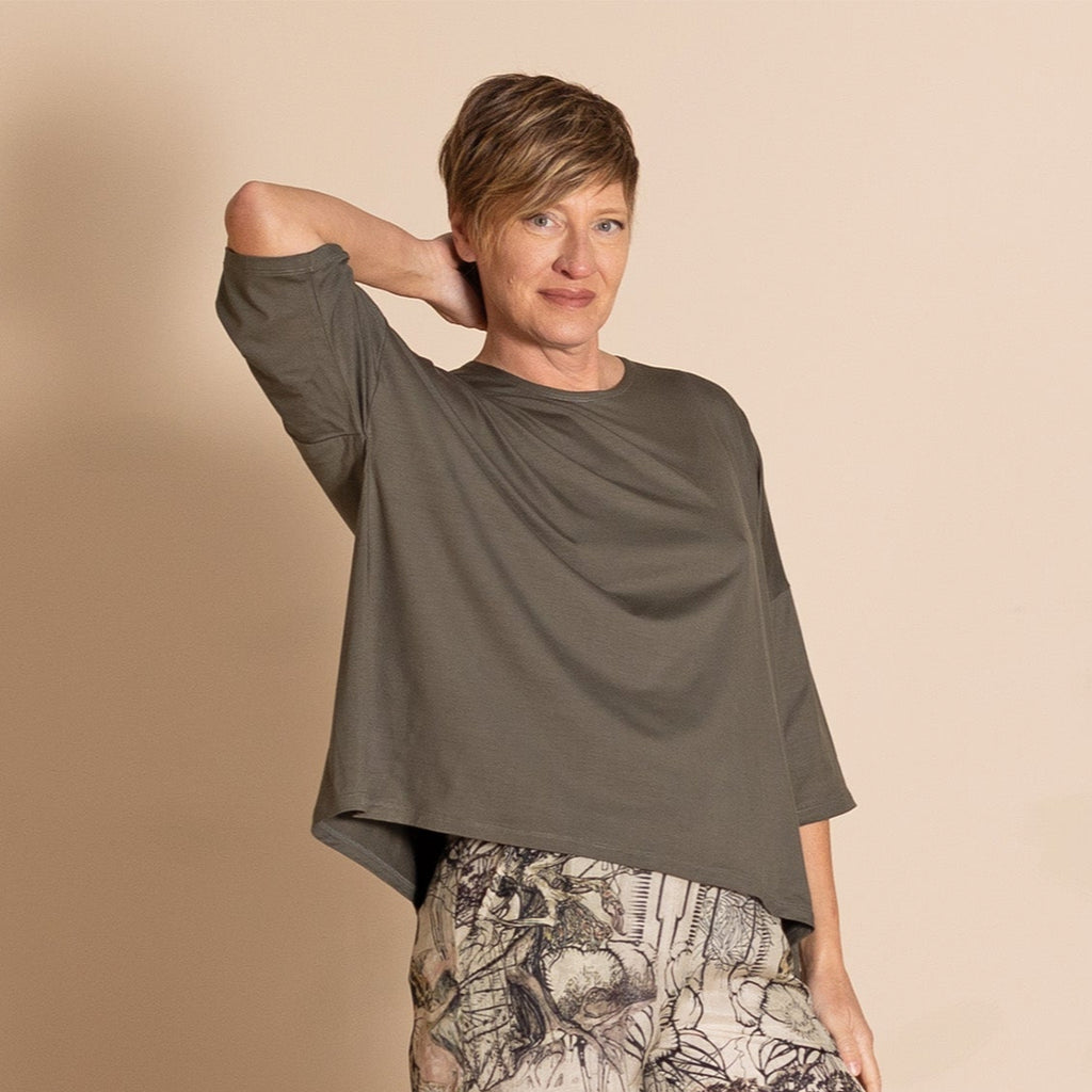 viscose lycra box tee – Megan Salmon