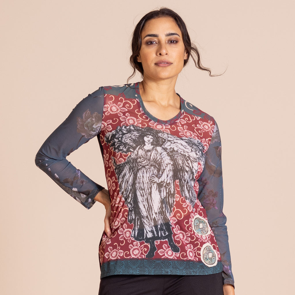 angel mesh tee – Megan Salmon