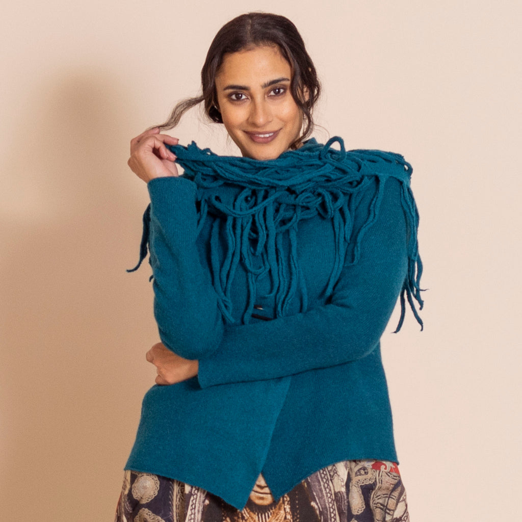 felt fringe scarf – Megan Salmon